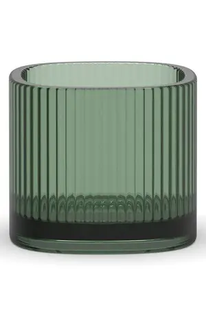 ORREFORS Magica Super Circle Medium Glass Votive Holder - Green