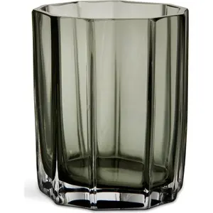 ORREFORS Reed Medium Glass Votive Holder - Green