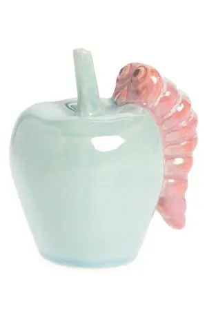 KAHLER Poppery Decorative Apple - Blue/ Pink