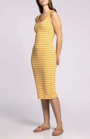 THREAD & SUPPLY Jenna Stripe Tank Dress - Yellow White