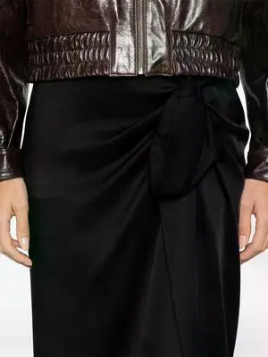 Stella McCartney Gathered Midi Skirt - Black