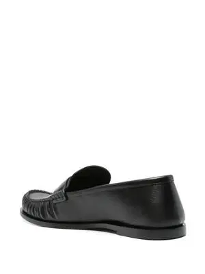 Saint Laurent Leather Loafers - Black