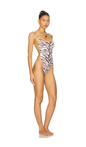 INDAH Dna.2 Printed One Piece Swimsuit - Kopi Tiger