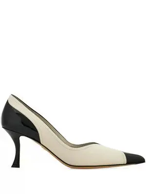 FERRAGAMO 70mm Leather Pumps