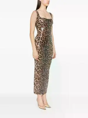 ATU BODY COUTURE Leopard-print Midi Dress