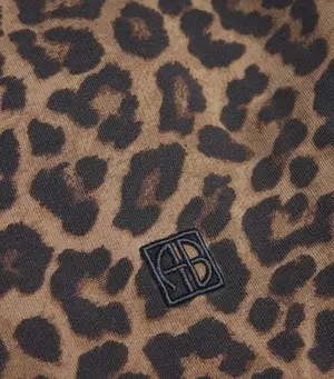 ANINE BING Miles Leopard Print Sweatshirt - Brown