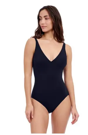GOTTEX V-neck One Piece - Black