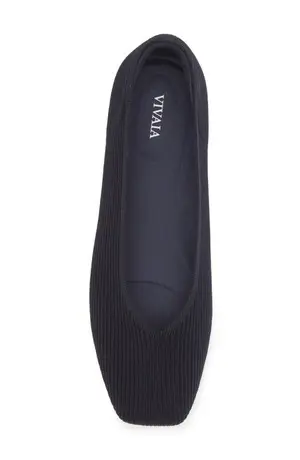 Vivaia Margot 2.0 Square-toe V-cut Flats - Navy