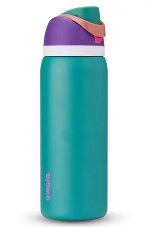 OWALA 32oz. Freesip Stainless Steel Water Bottle - Purple/blue