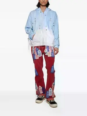 WHO DECIDES WAR BY EV BRAVADO Patched Arch Straight Leg Jeans