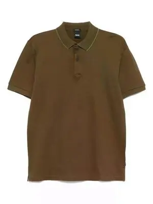 BOSS Textured Polo Shirt - Green