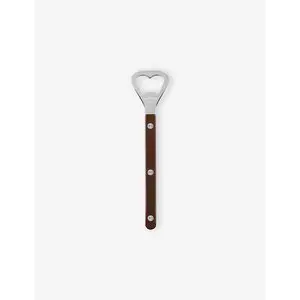 SABRE Engraved Stainless-steel Teak Bottle Opener - Chocolat