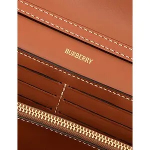 Burberry Check-print Woven Wallet On Chain