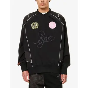 A BATHING APE Multi Logo Relaxed-fit Woven Sweatshirt