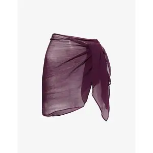 AWAY THAT DAY Sicily Woven Mini Sarong - Plum