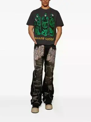 WHO DECIDES WAR BY EV BRAVADO Patched Arch Jeans