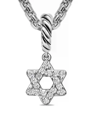 David Yurman Sterling Star Of David Diamond Necklace