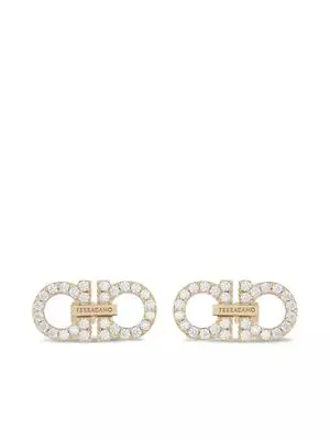 FERRAGAMO Double Gancini Earrings - Gold