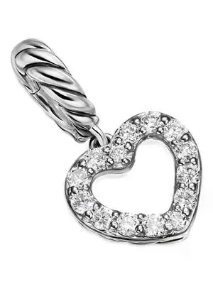 David Yurman Micro Pavé Open Heart Diamond Necklace
