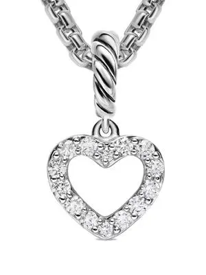 David Yurman Micro Pavé Open Heart Diamond Necklace