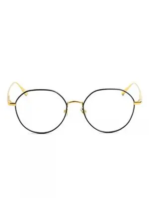 Linda Farrow Round Frame Glasses - Black