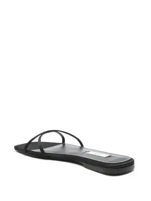 TOTEME Satin Crossover Sandals - Black