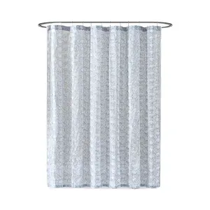 PERI HOME Ikat Eyelet Shower Curtain - Blue