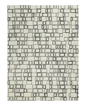 EXQUISITE RUGS Soho 7135 Area Rug, 6' X 9' Ivory/black
