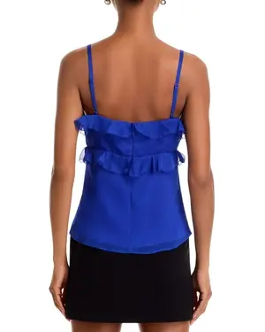 Aqua Ruffled Tank