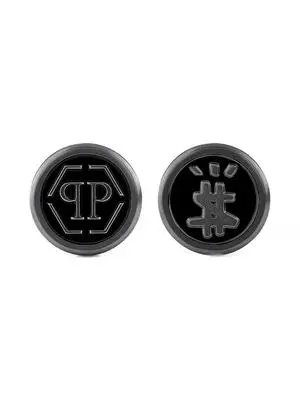 Philipp Plein Logo-engraved Cufflinks - Grey
