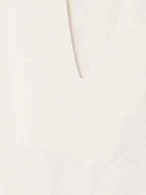 Lisa Marie Fernandez Shantung Maxi Dress With Billowy Sleeves - Neutrals