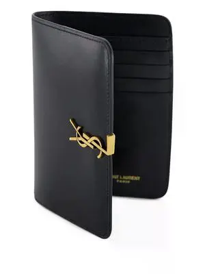 Saint Laurent Voltaire Leather Passport Holder