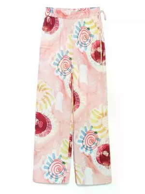 Scotch & Soda Graphic-print Flared Trousers