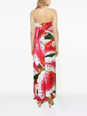 Tory Burch Floral-print Strapless Dress