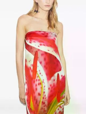 Tory Burch Floral-print Strapless Dress