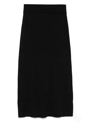 TOTÊME Knitted Straight Skirt - Black