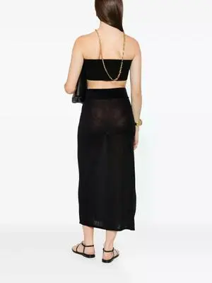 TOTÊME Knitted Straight Skirt - Black