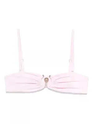 Christopher Esber Ruched Prong Bikini Top - Pink