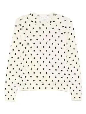 Comme Des Garçons Polka-dot Sweater - Neutrals