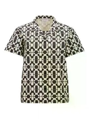 Moncler Geometric-print Cotton Shirt