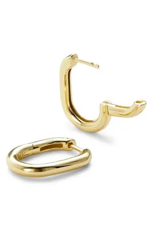 ANA LUISA Rox Oval Hoop Earrings Gold