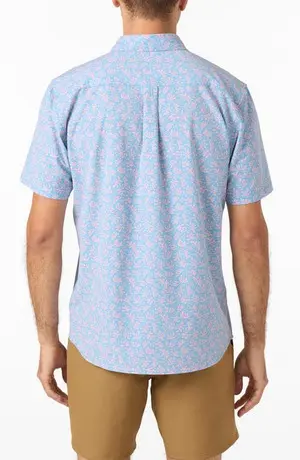 O'Neill Trvlr Upf Traverse Print Short Sleeve Performance Button-up Shirt