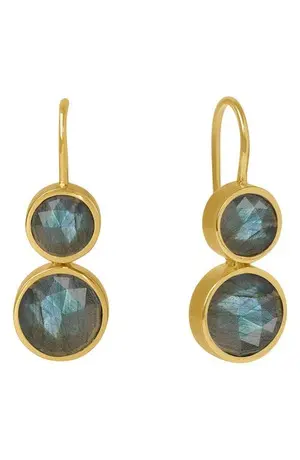DEAN DAVIDSON Tulum Double Droplet Earrings - Labradorite