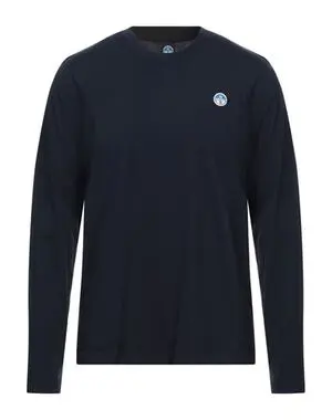 NORTH SAILS Man T-shirt Black Size S Cotton, Viscose Blue