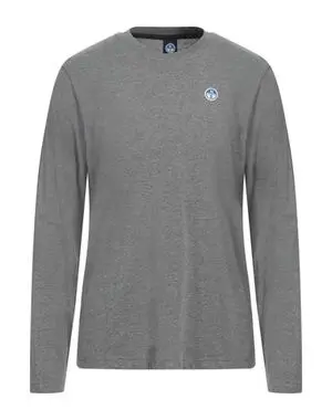 NORTH SAILS Man T-shirt Black Size S Cotton, Viscose Grey
