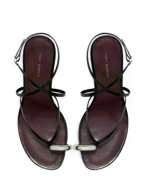 Tory Burch Pierced Strappy Open-toe Heels