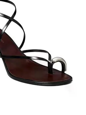 Tory Burch Pierced Strappy Open-toe Heels