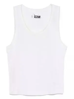 Izzue Embroidered Tank Top - White