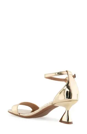Aerosoles Jazzy Ankle Strap Sandal - Gold Metallic Faux Leather