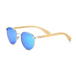 EARTH WOOD Boracay Polarized Sunglasses Bamboo/blue